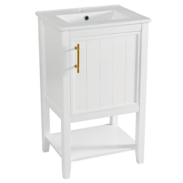 Winston Porter Meuble Lavabo Autoportant Simple Mikkia Avec Plateau En